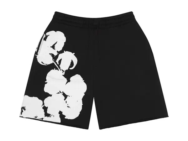 DENIM TEARS Cotton Wreath Sweat Shorts - Black