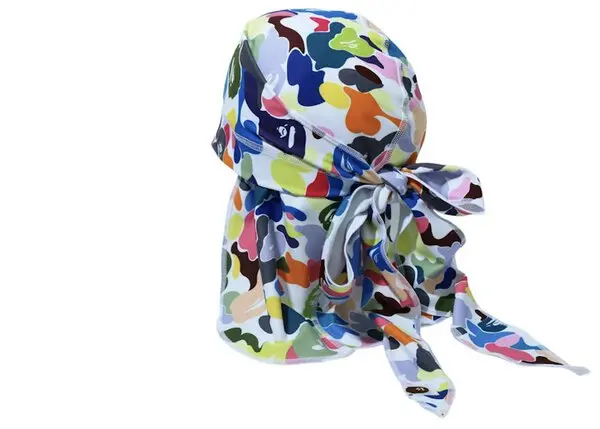 A BATHING APE Camo Du-rag - White