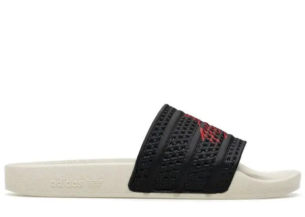 Adidas Adilette 100 Thieves Slides - Black/red/cream
