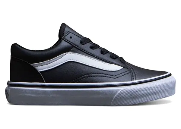 VANS Old Skool Leather Sneakers - Black/white