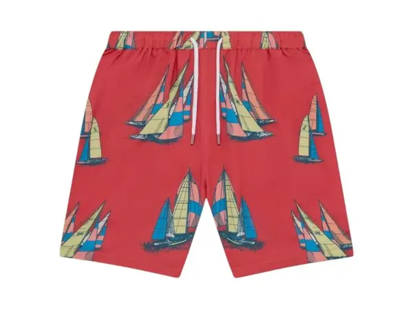 OVO Sailboat Print Swim Short - Red