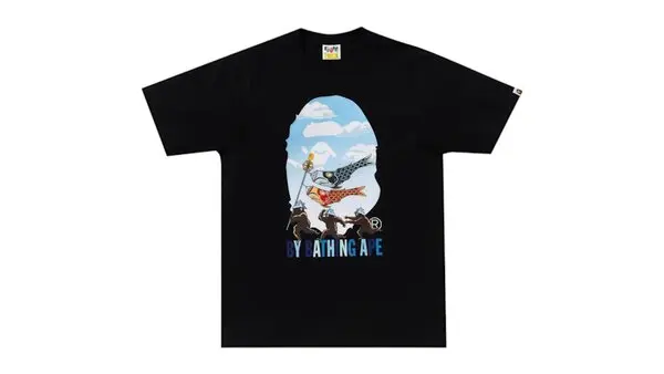 A BATHING APE Carp Streamer Bathing Ape Tee Shirt - Black