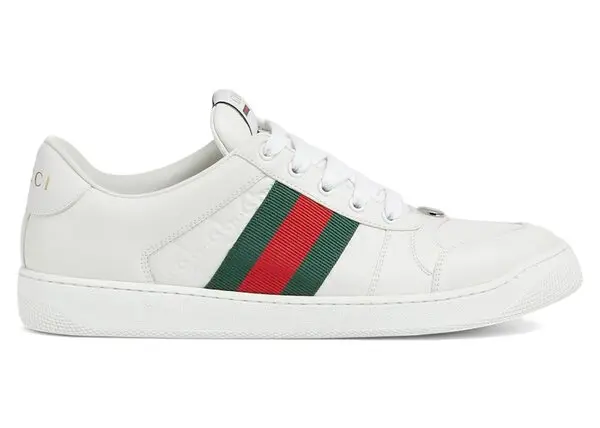 Gucci Screener Gg Embossed Sneakers - White