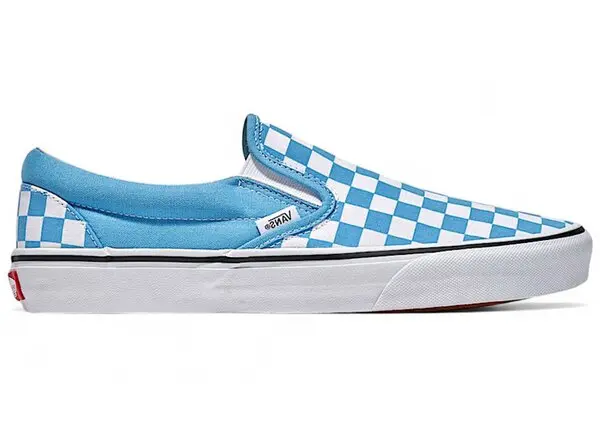 VANS Classic Checkerboard Slip-on Sneakers - Heritage Blue/white
