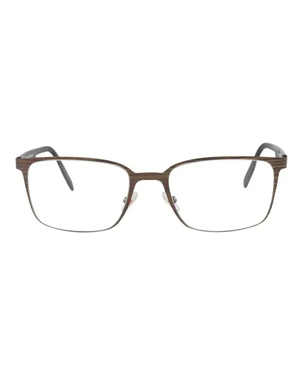 Maui Jim Square Frame Optical Frames - Wood Grain Black Transparent (mjo2103/80m)