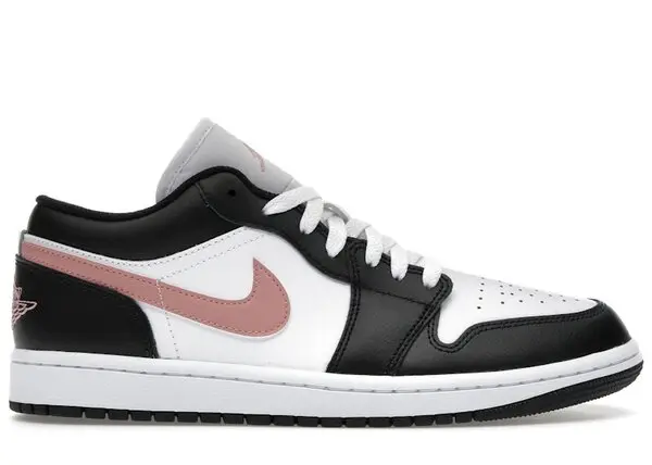 JORDAN 1 Low Sneakers - Black/rust Pink/white