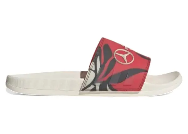 Adidas Adilette Comfort Slides Mercedesamg Petronas Formula One Team - Turbo/aurora Ruby/beige