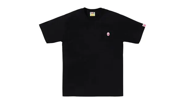 A BATHING APE Abc Camo One Point Tee Shirt - Black/pink