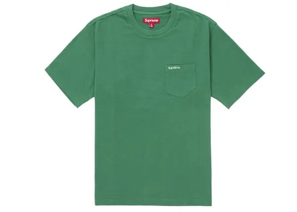 Supreme Short Sleeve Pocket Tee Shirt - Green