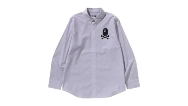 A BATHING APE Crossbone Stripe Bd Shirt