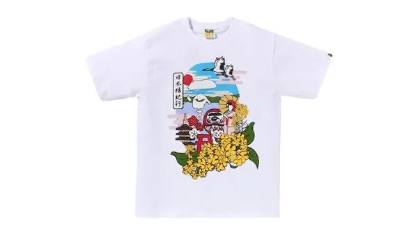 A BATHING APE Japan Culture Spring Ape Head Tee Shirt - White