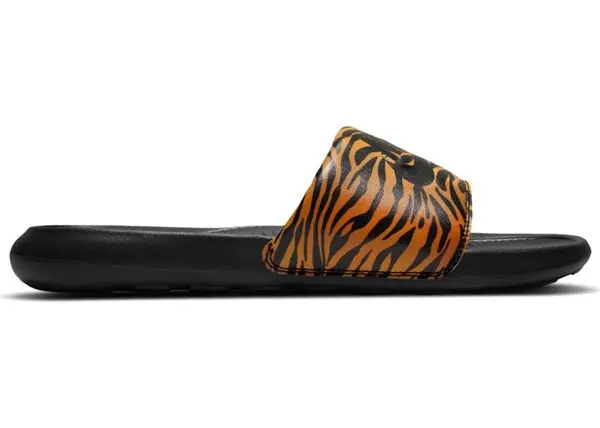 Nike Victori One Cheetah Print Slides - Black