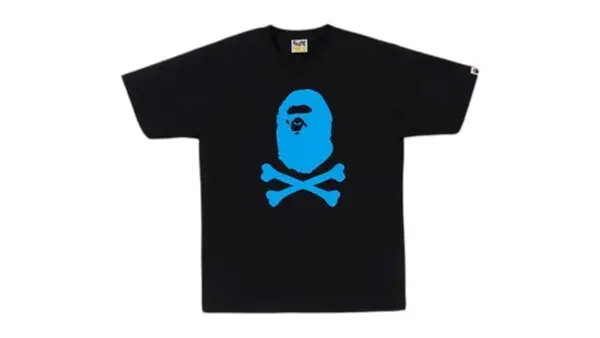 A BATHING APE Neon Ape Crossbone Tee Shirt - Black