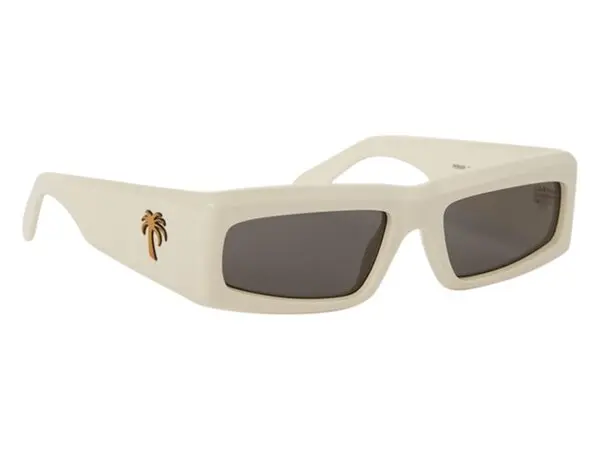 Palm Angels Yreka Sunglasses - White Dark Grey Grey (peri055s24pla0010107)
