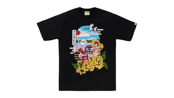 A BATHING APE Japan Culture Spring Ape Head Tee Shirt - Black