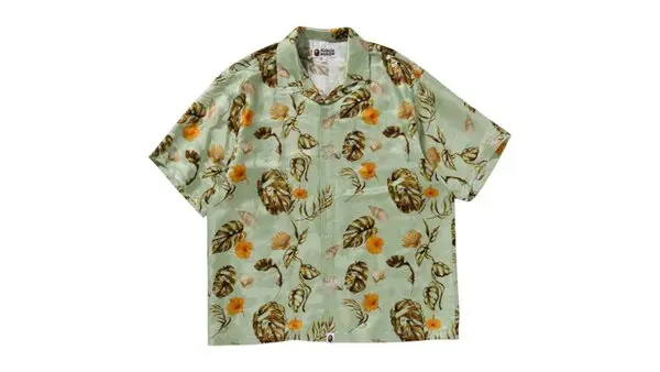 A BATHING APE Vacation Pattern Open Collar Short Sleeve Shirt