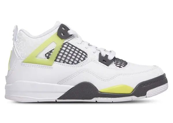 JORDAN 4 Retro Sneakers - White/light Lemon Twist/light Graphite