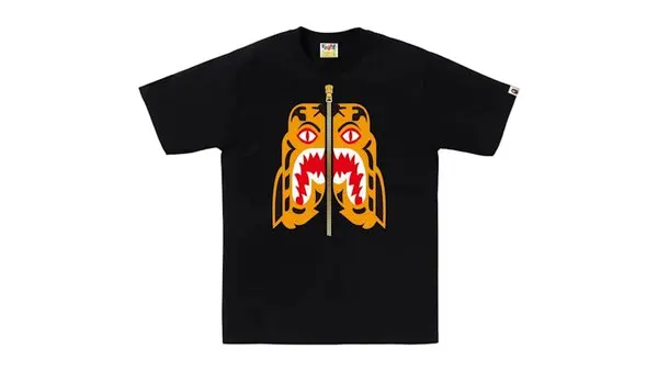 A BATHING APE Colors Tiger Tee Shirt Tee Shirt - Black