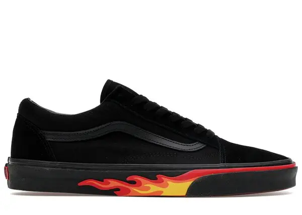 VANS Old Skool Flame Wallin Sneakers - Black/flames