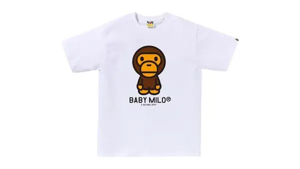 A BATHING APE Baby Milo Tee Shirt - White
