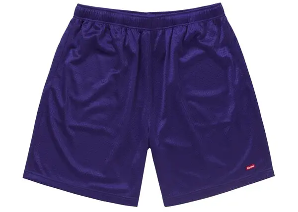 Supreme Small Box Baggy Mesh Short - Purple