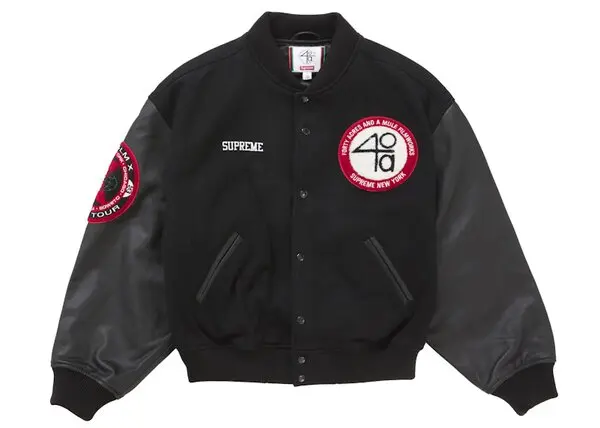 Supreme 40 Acres Malcolm X Varsity Jacket