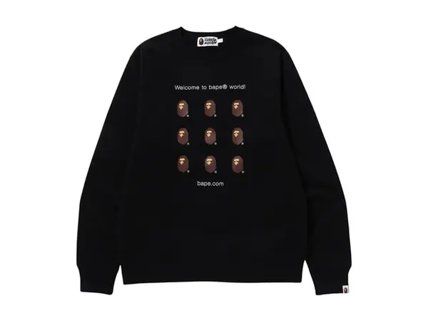 A BATHING APE Crewneck Sweatshirt - Black