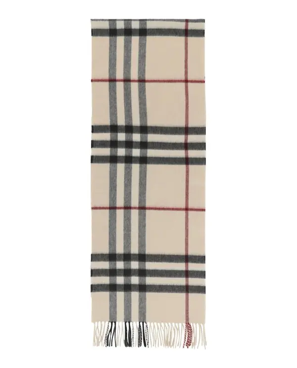 Burberry Giant Check Cashmere Scarf - Stone