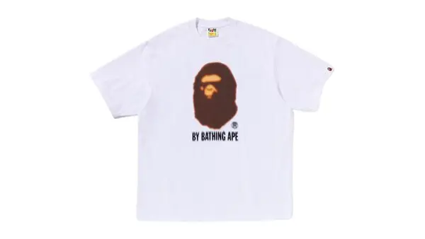 A BATHING APE Blur Bathing Ape Relaxed Fit Tee Shirt - White