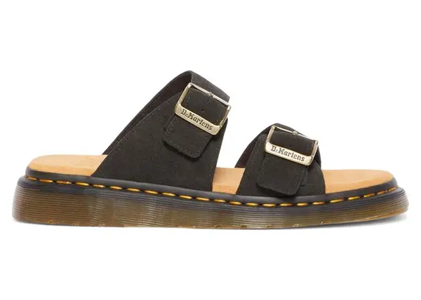 Dr. Martens Josef Suede Slide Sandals - Black