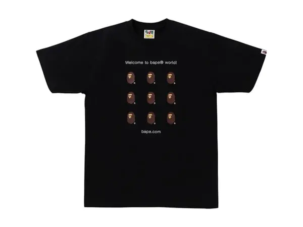 A BATHING APE Dot Com Tee Shirt - Black