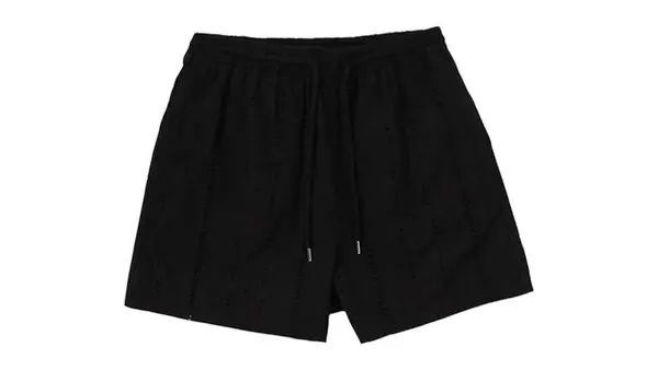 A BATHING APE Relaxed Fit Embroidered Shorts - Black