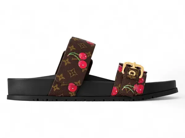 LOUIS VUITTON Cherry Bom Dia Flat Comfort Mule X Takashi Murakami - Multicolor