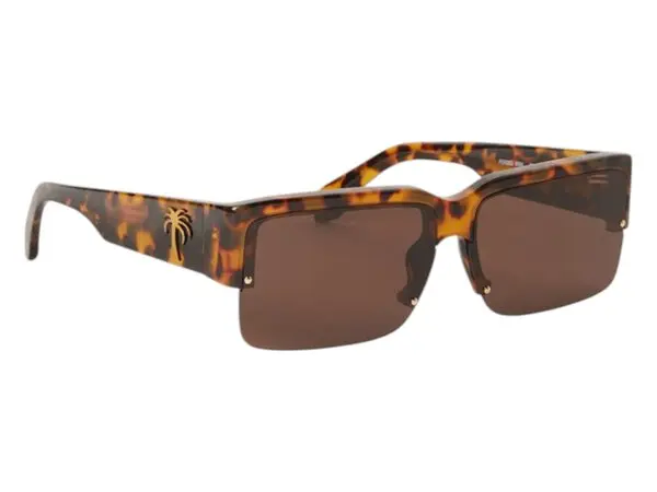 Palm Angels Drain Sunglasses - Havana Brown (peri053s24pla0016064)