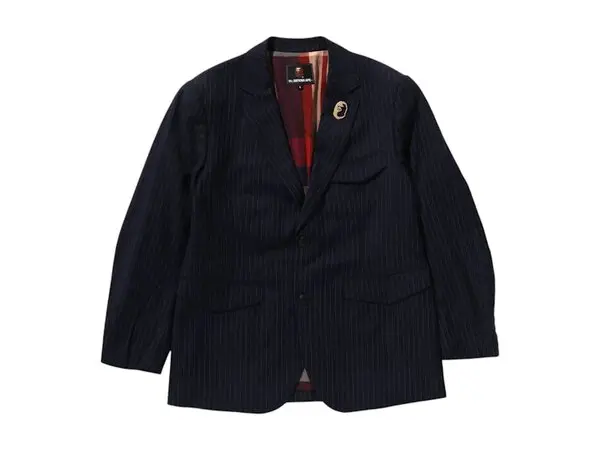 A BATHING APE Striped Blazer