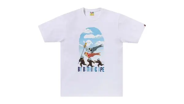 A BATHING APE Carp Streamer Bathing Ape Tee Shirt - White