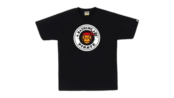 A BATHING APE Milo Pirate Tee Shirt - Black