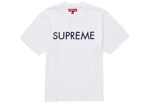 Supreme Capital Short Sleeve Top - White