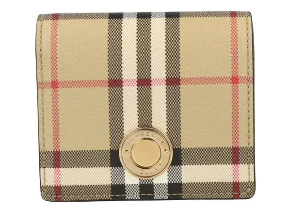 Burberry Small Check Bifold Wallet - Archive Beige