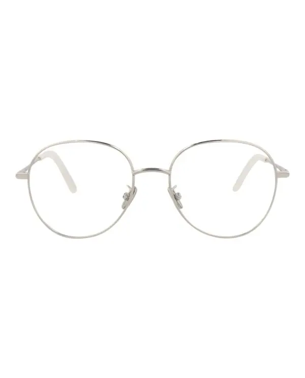 Dior Round-frame Optical Frames - Palladium Palladium Transparent (cd50062u/52/016)