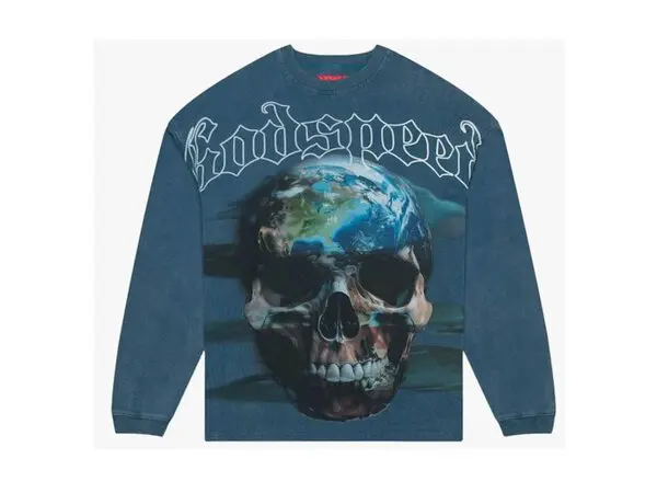 GODSPEED Skull Globe Long Sleeve Tee Shirt
