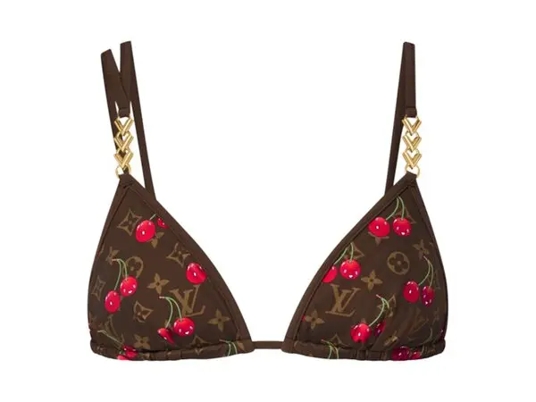 LOUIS VUITTON X Takashi Murakami Cherry Bikini Top - Brown