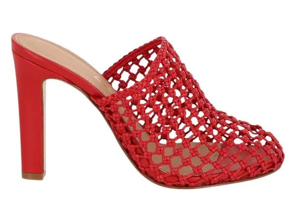 FERRAGAMO Ellas X5 Caged Mules - Red