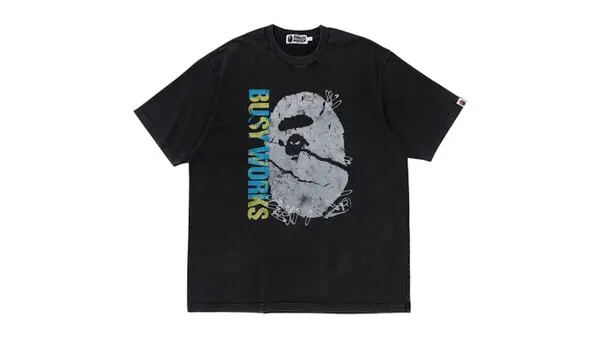 A BATHING APE Garment Dye Relaxed Fit Tee Shirt - Black