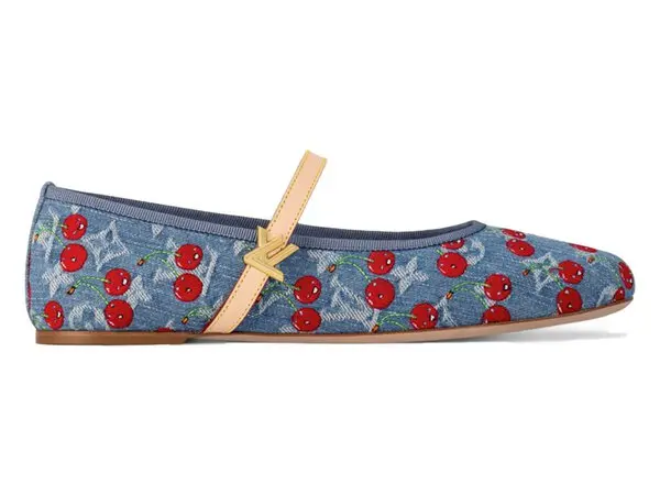 LOUIS VUITTON Romy Flat Ballerina X Takashi Murakami Denim - Multicolor