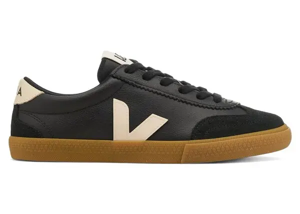 VEJA Volley Leather Sneakers - Black/pierre