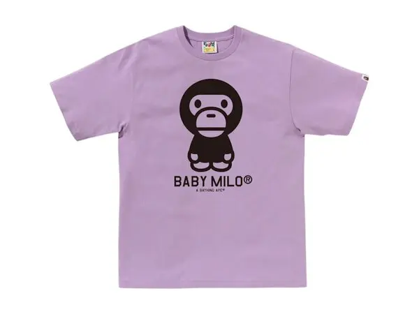A BATHING APE Bicolor Baby Milo Tee Shirt - Purple