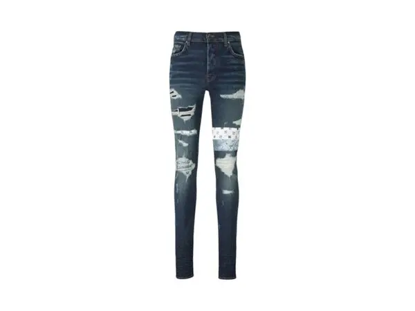Amiri Paisley Ma Art Patch Jeans