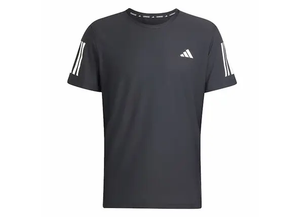Adidas Own The Run T-shirt With Reflective Detailing - Black