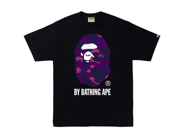 A BATHING APE Camo C Bathing Ape Tee Shirt - Black/purple
